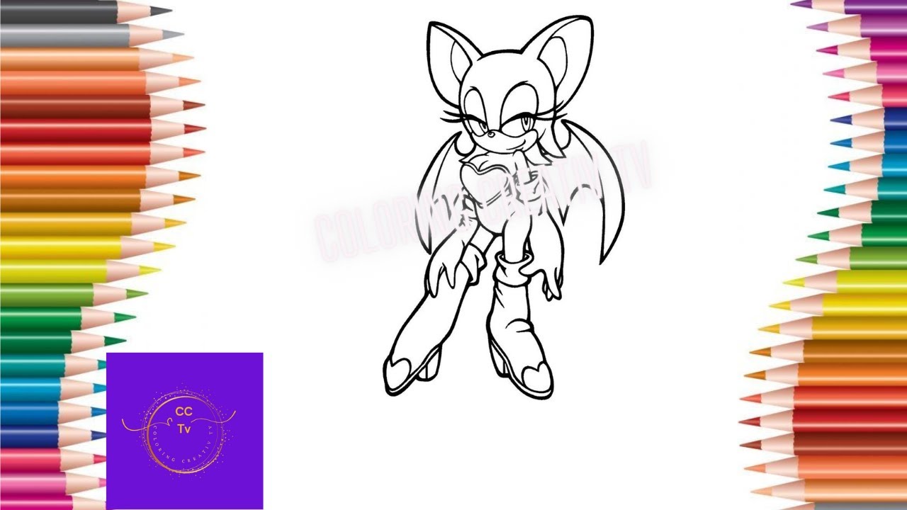 Sonic Rouge the Hedgehog Coloring Pages #sonic #coloringpages - YouTube