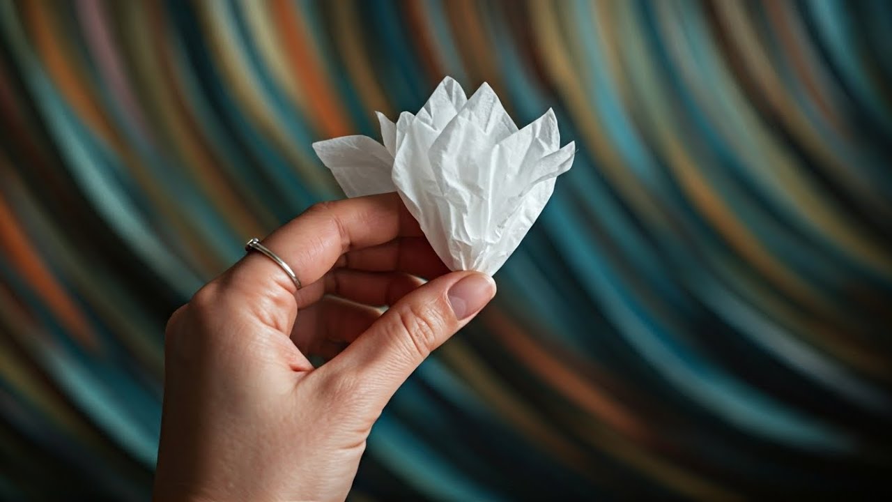 Transform Old Materials: DIY Dried Bush & Tissue Paper Flower Wreath ...