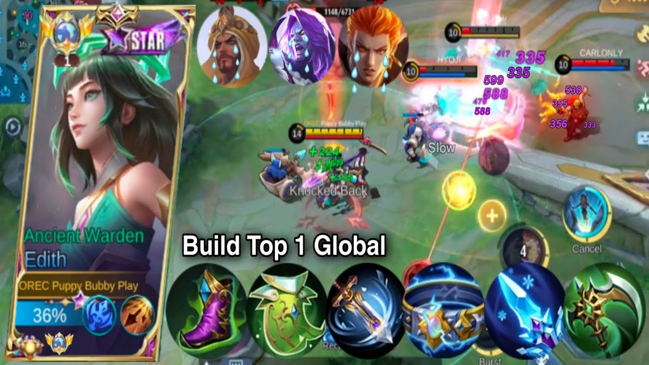 21KILLS SUPER SLOW BUILD WITH MAGE EMBLEM🔥🤔|| EDITH BUILD TOP 1 GLOBAL ...