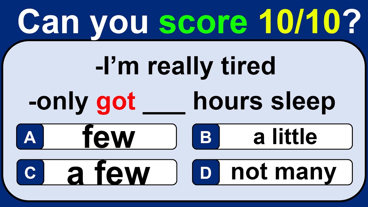 English Grammar Quiz: CAN YOU SCORE 10/10 ? | #challenge 54 | English ...