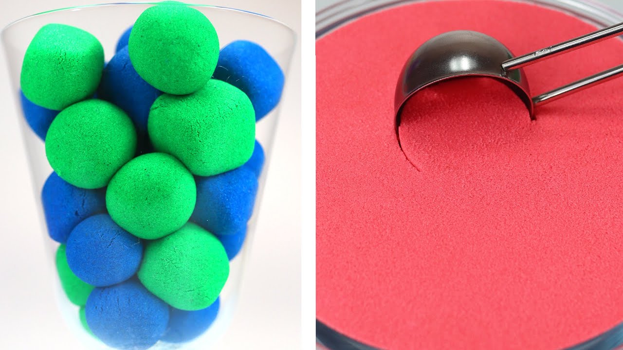 1 Hour Kinetic Sand ASMR! Satisfying Sand ASMR Cutting! Relaxing ...