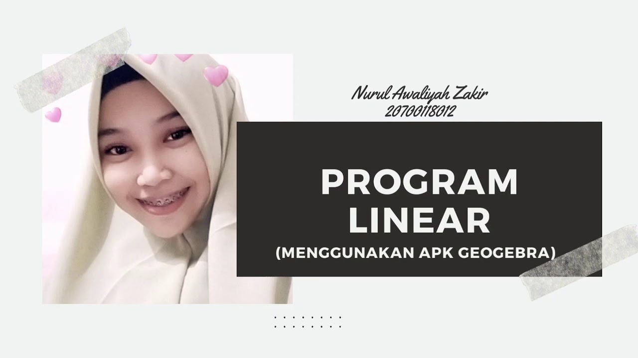 PENYELESAIAN SOAL PROLIN DGN APK GEOGEBRA - YouTube