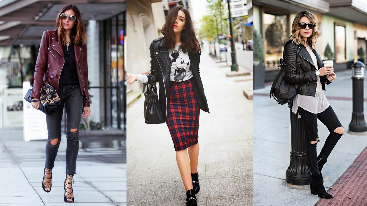 17 Outstanding Outfits with Leather Jackets to Wear This Fall - YouTube