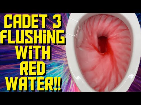 AS cadet 3 flushing with red water!! - YouTube