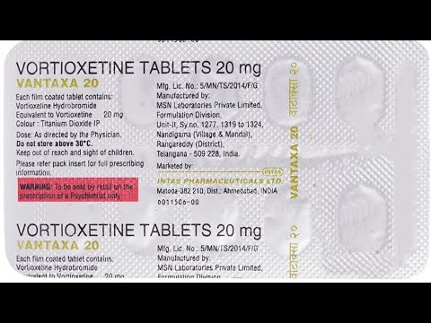 vantaxa 20 mg tablet uses in hindi | vortioxetine 20 mg uses, vantaxa ...