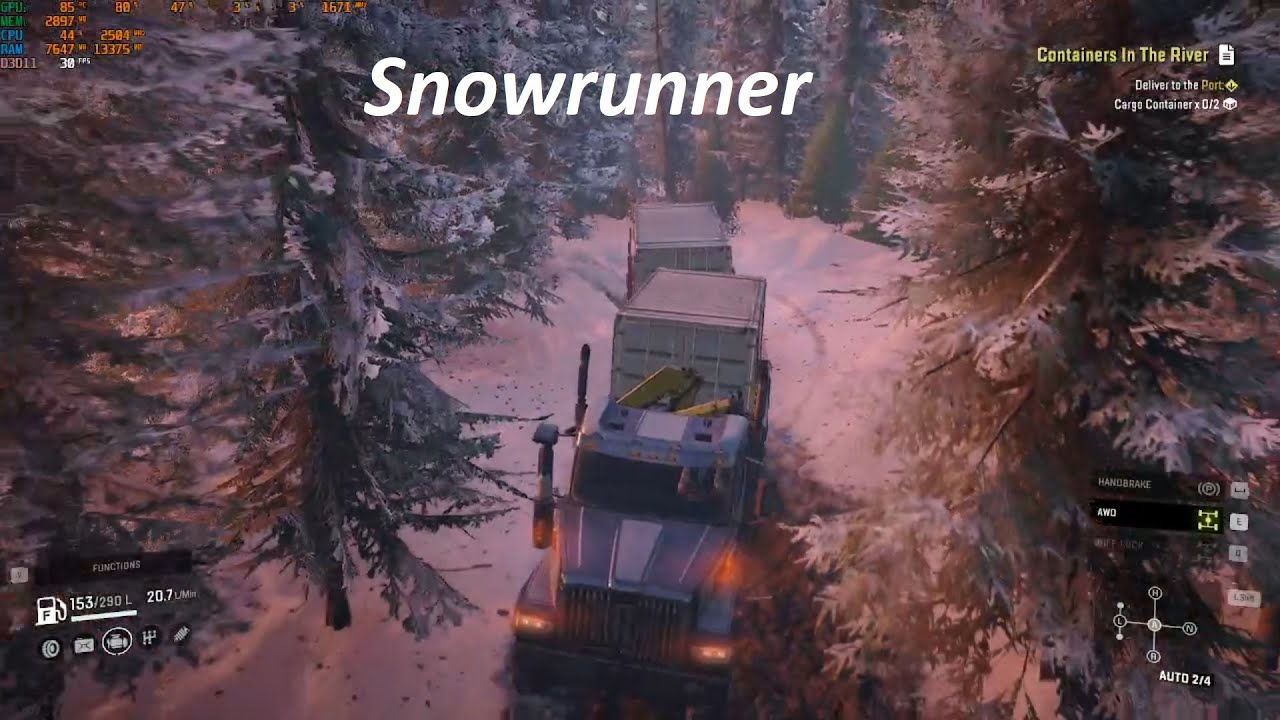 Snowrunner Walkground "Containers In The River" - YouTube