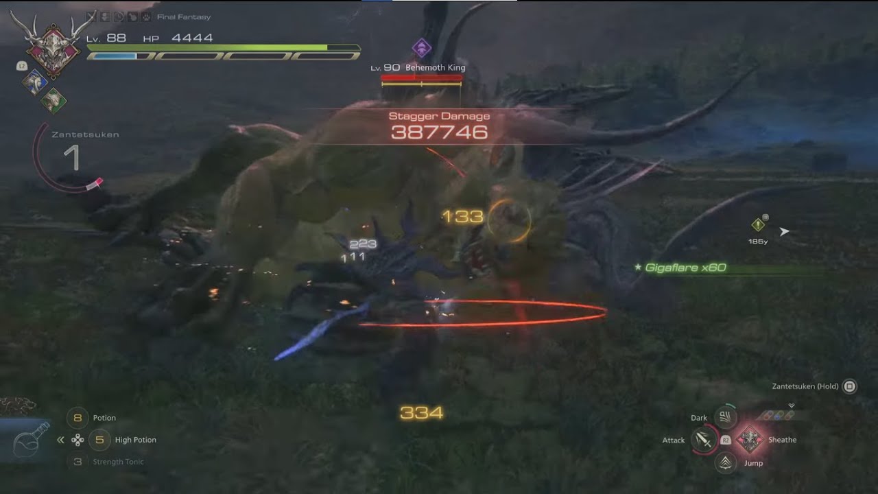 FINAL FANTASY XVI - Behemoth King - S Rank Hunt - NG+ - Final Fantasy ...