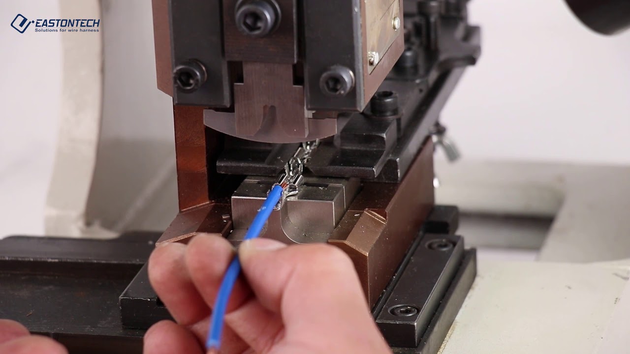 EW-50E terminal crimping machine - YouTube