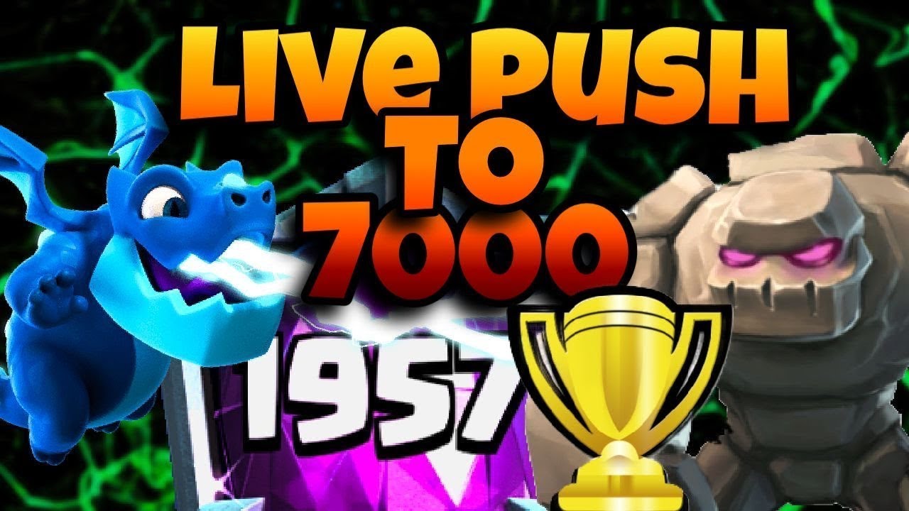 LIVE Ladder Pushing To 7000 | Best Golem Canon Cart Deck | VS Hard ...