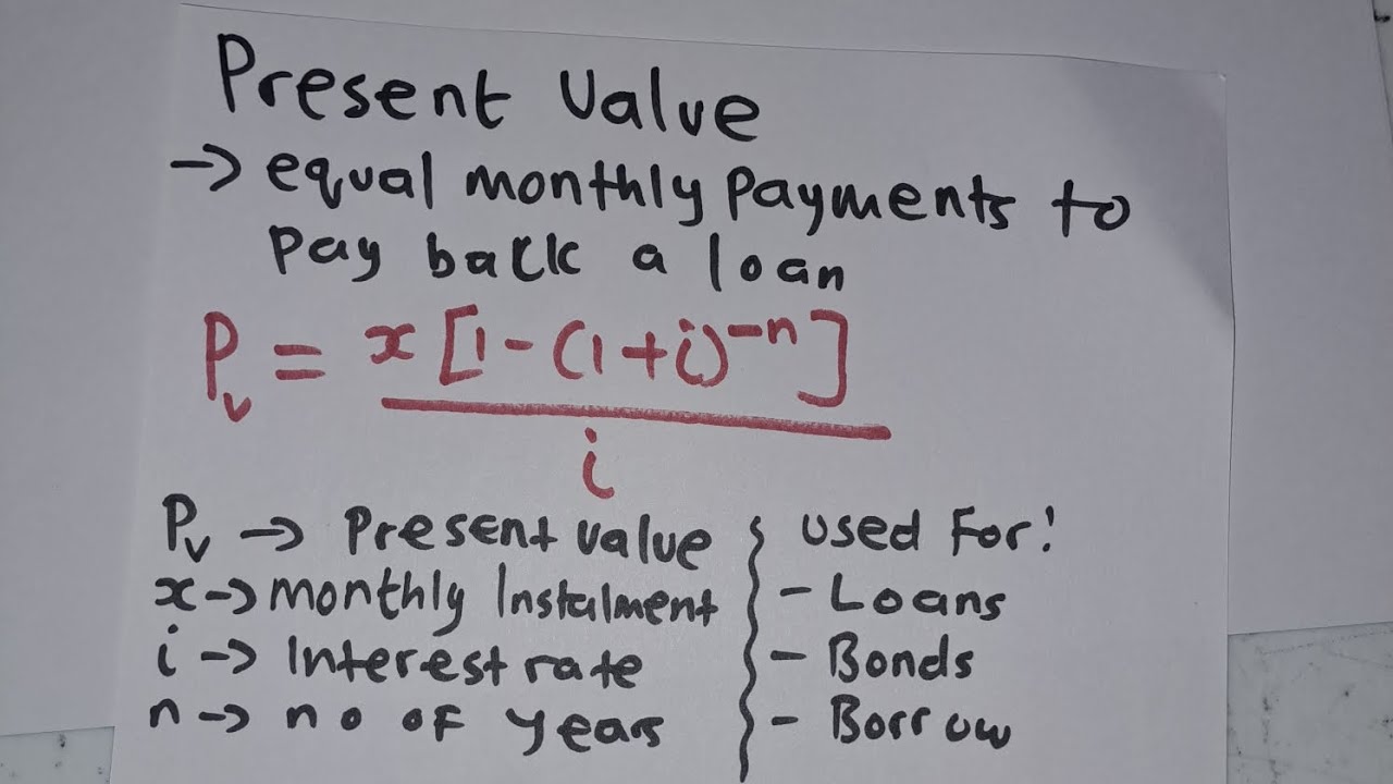 FINANCIAL MATHS GR12 | PRESENT VALUE INTRODUCTION - YouTube