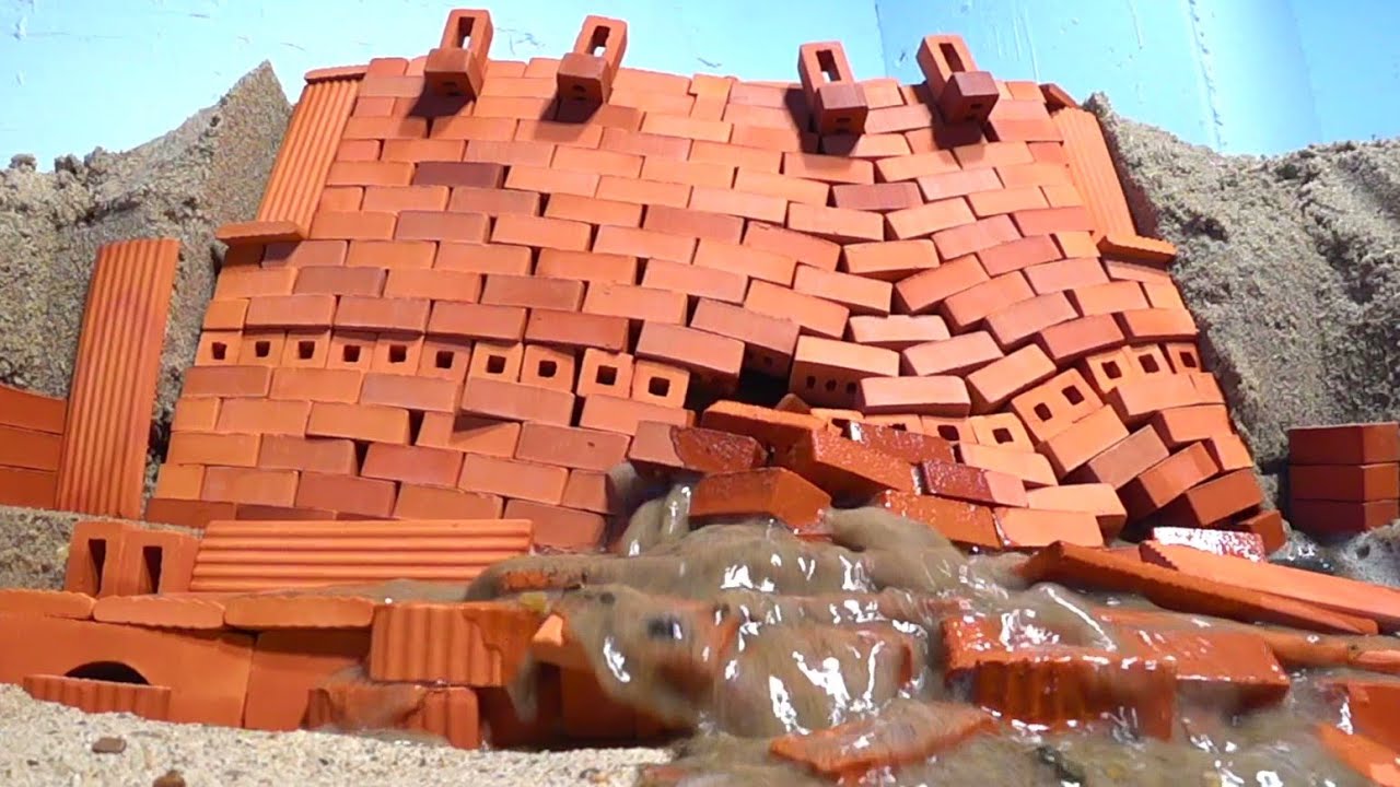 NEW LARGEST MINI BRICK DAM FAILURE - YouTube
