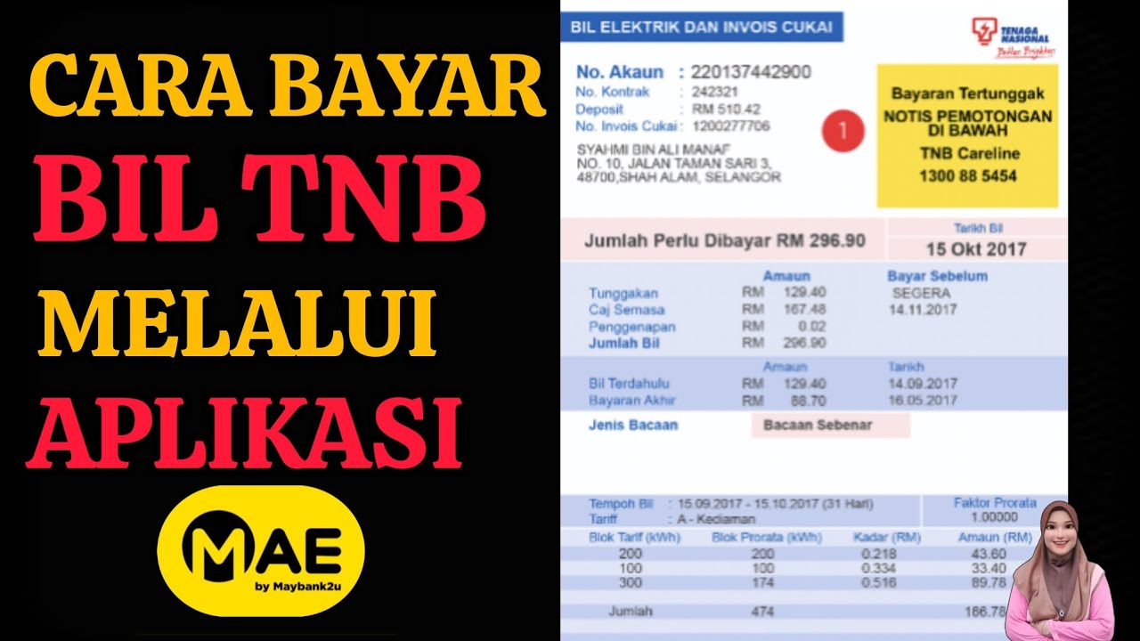 Cara Bayar BIL TNB melalui MAE - YouTube