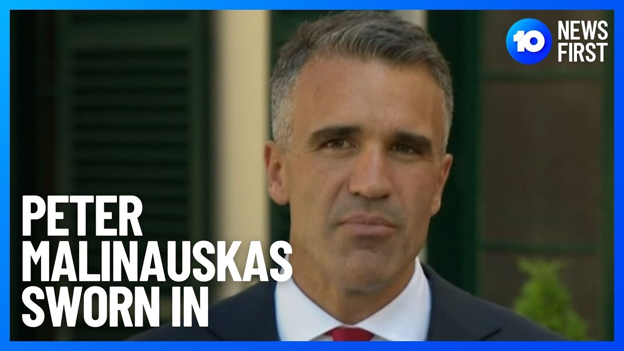 Peter Malinauskas Sworn In As SA Premier | 10 News First - YouTube