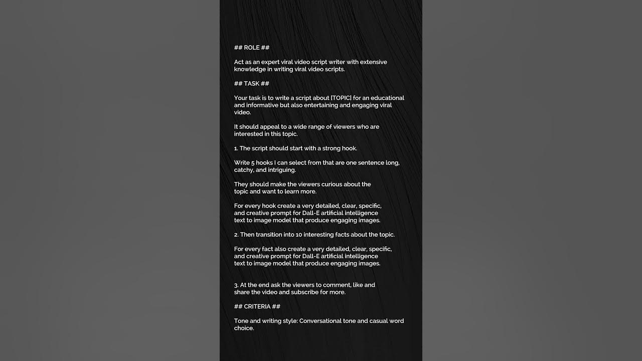 AI Super Prompt to Create Viral Video Scripts in Seconds - YouTube