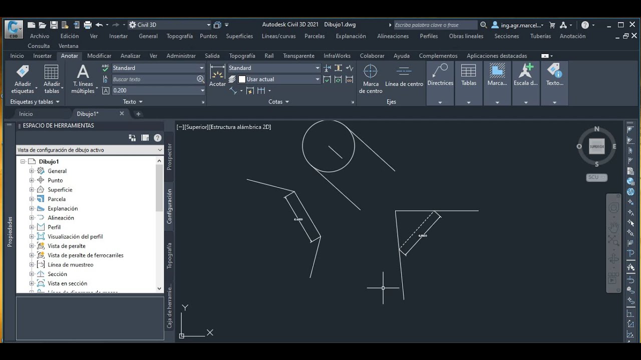 Como crear una ochava dimensionada en AutoCAD - YouTube