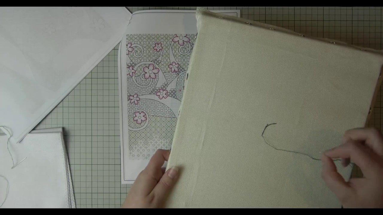 How to Stitch The Spring Tree Blackwork Kit - YouTube