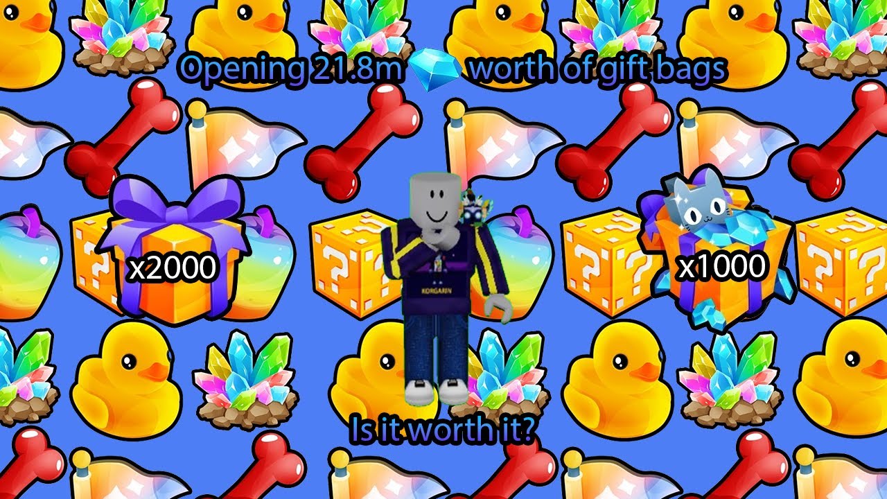 Opening 21.8M Gems of Gift Bags Pet Simulator 99 Is It Worth It? - YouTube