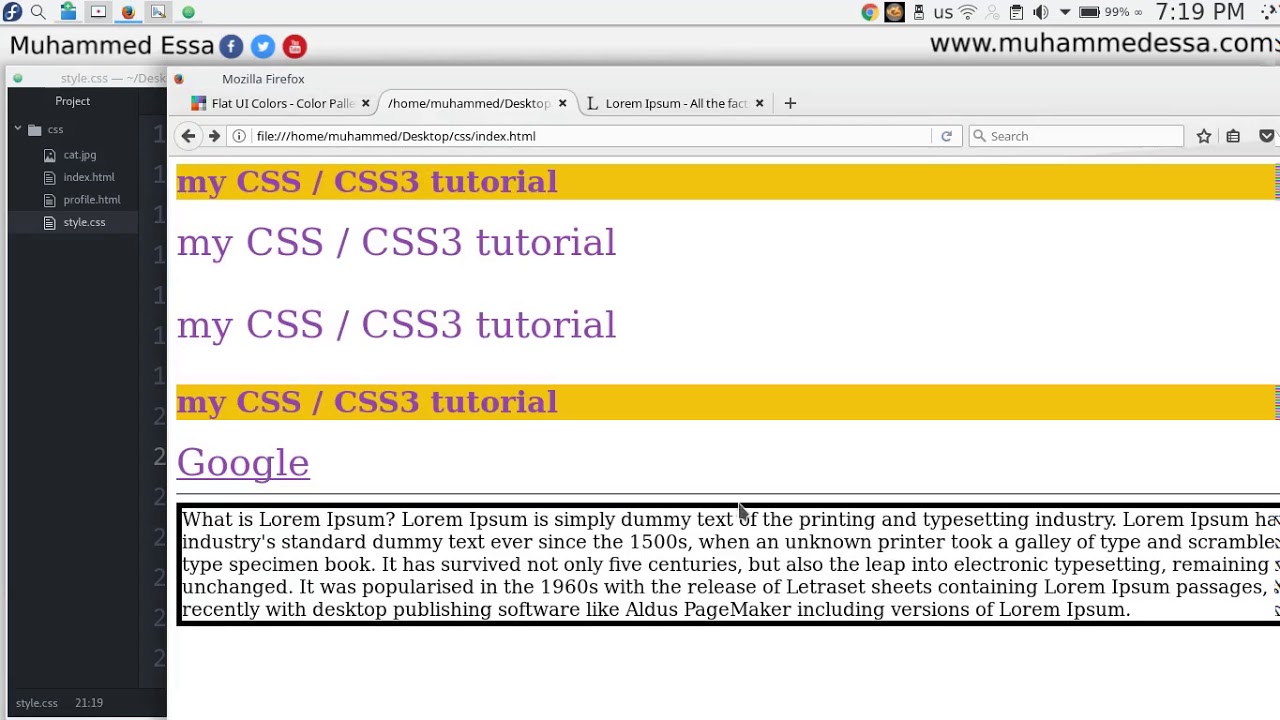 7 Css ⁄ Css3 Selectors Border Youtube