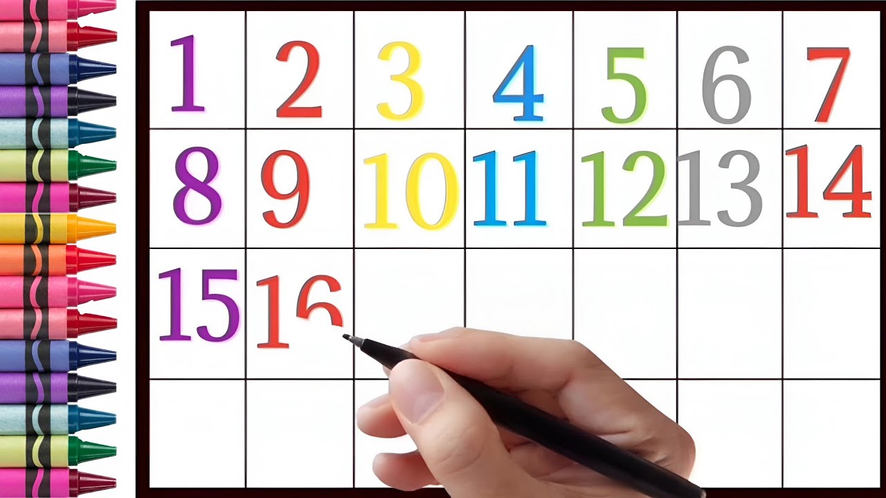 123456789 | 1234 Number Names | 1 To 20 Numbers Song | 12345 learning ...