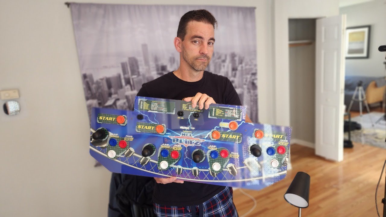 First Look Inside Arcade1Up NFL Blitz Panel in Flannel - YouTube