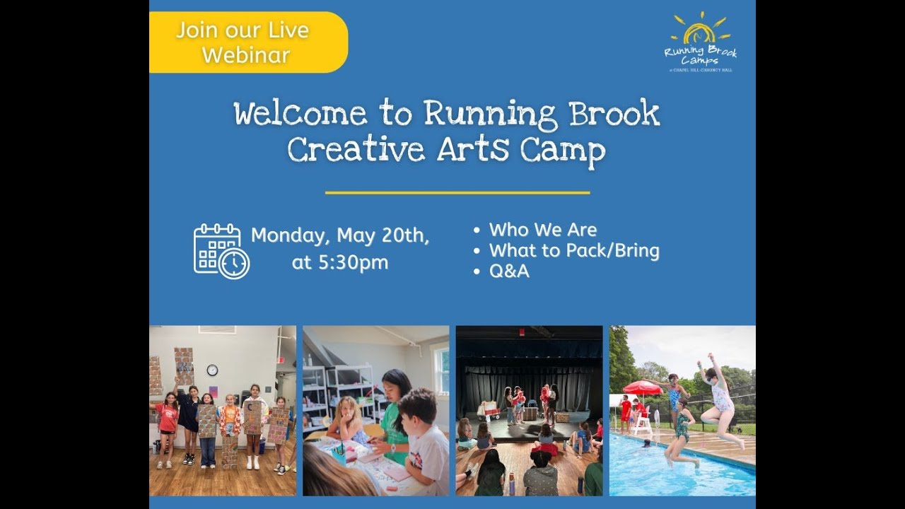 Running Brook Camps Creative Arts Welcome Webinar - YouTube