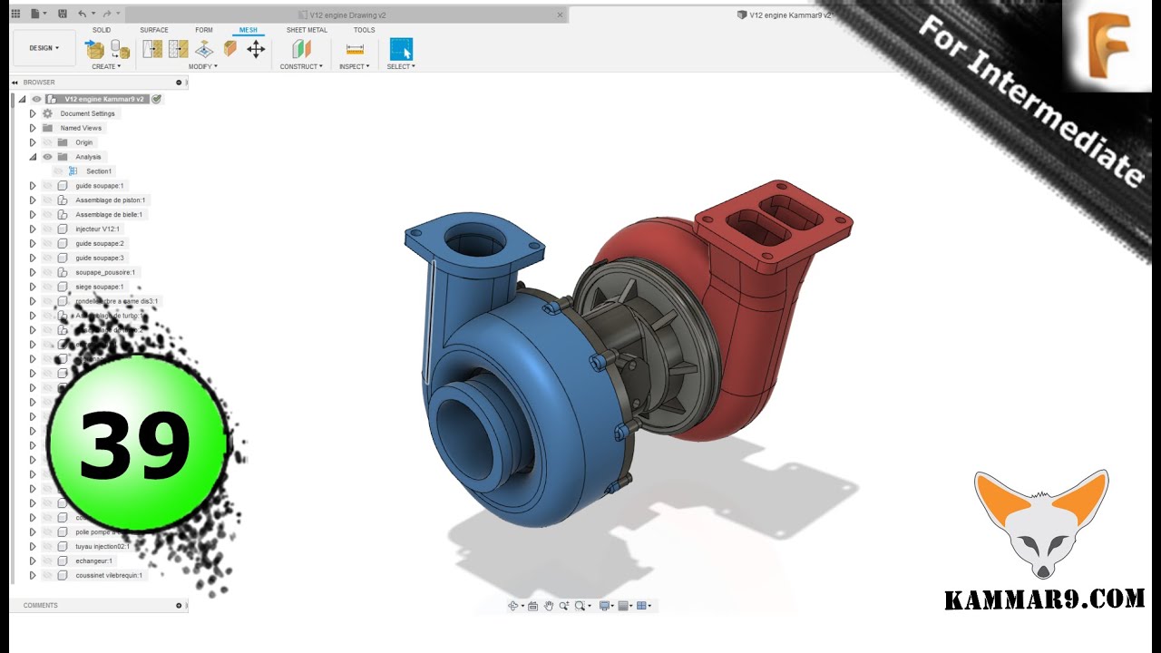 Fusion 360 Modeling V12 Engine EP 39 😍 Full HD - YouTube