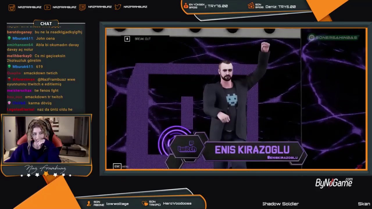 NAZ FRAMBUAZ TWİTCH TÜRKİYE WWE DÖVÜŞÜYOR İZLİYOR EFSANE! 21.08.2019 ...