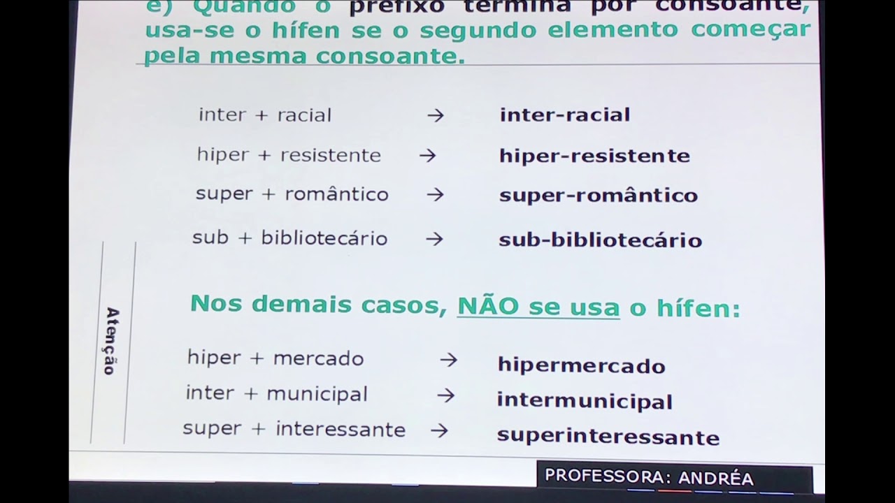 Vídeo 12 Ortografia Uso do hífen - YouTube