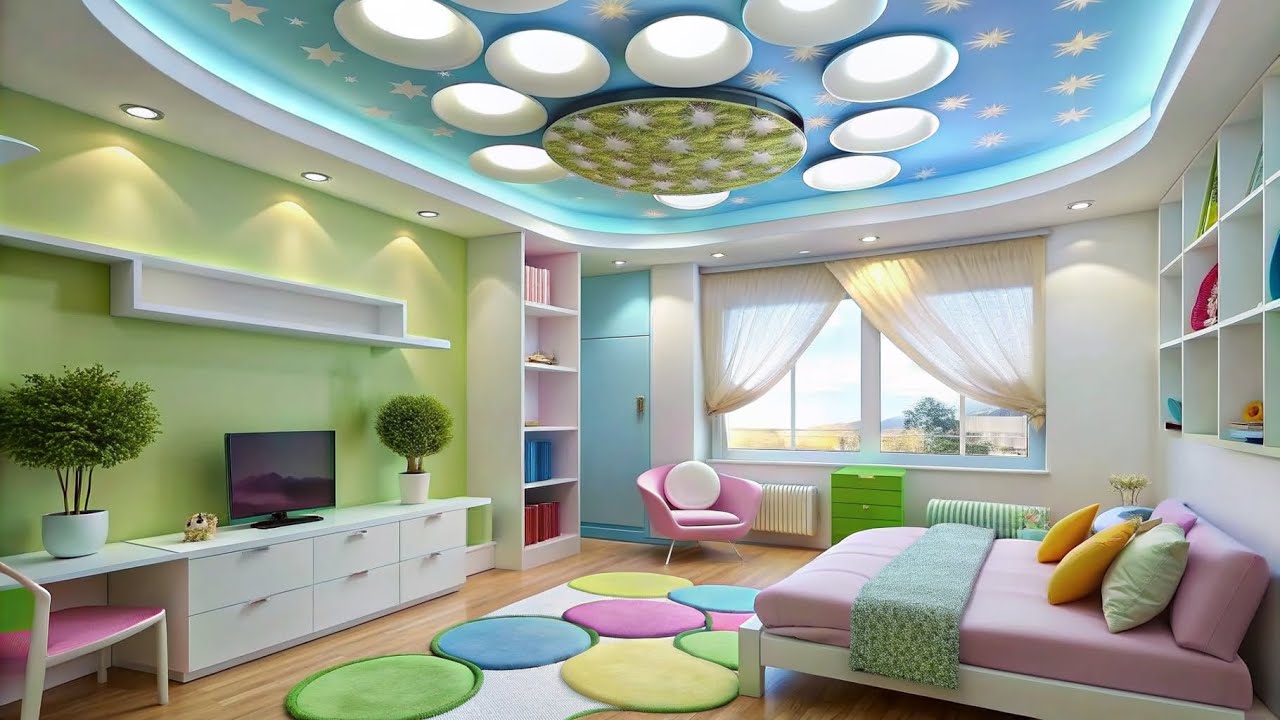Creative Ideas for Beautiful Plasterboard Ceilings in a Children's Room ...