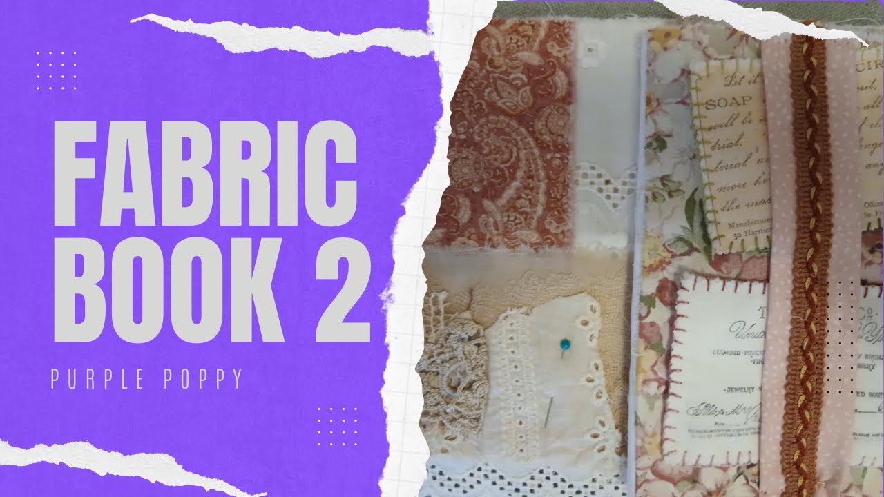 Fabric book - belly band and envelope #slowstitching #crafting - YouTube