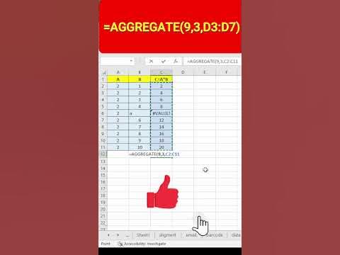 Aggregate Sum Formula in Excel | #youtubeshorts #excel - YouTube