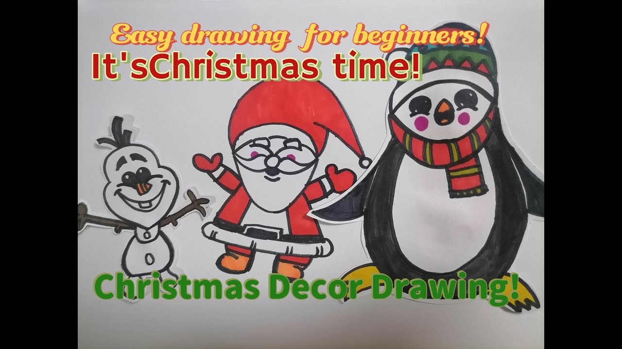 Christmas Decor Easy drawing for beginners #christmas #easydrawing ...