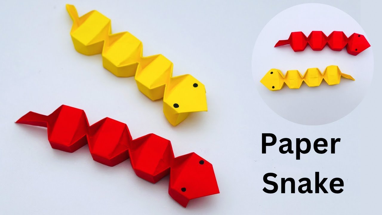 How To Make Easy Moving Paper snake Toy For Kids / Moving Paper Toy ...