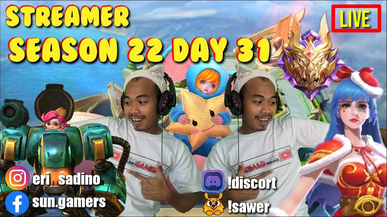[ Live ] Streamer Mobile Legends Season 22 - Day 31 #MobileLegends # ...