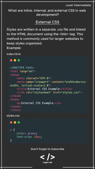 Css Interview Questions Inline Internal And External Css Css3 Html Html5 Youtube