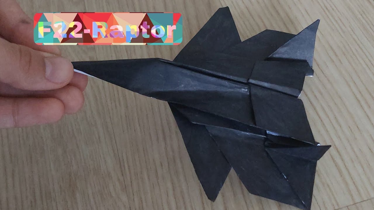 Kağıttan F-22 Raptor Yapımı -Origami Kağıttan Jet Yapımı-(Çok Basit ...