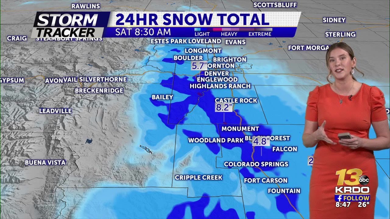 Snowy and cold start to weekend - YouTube