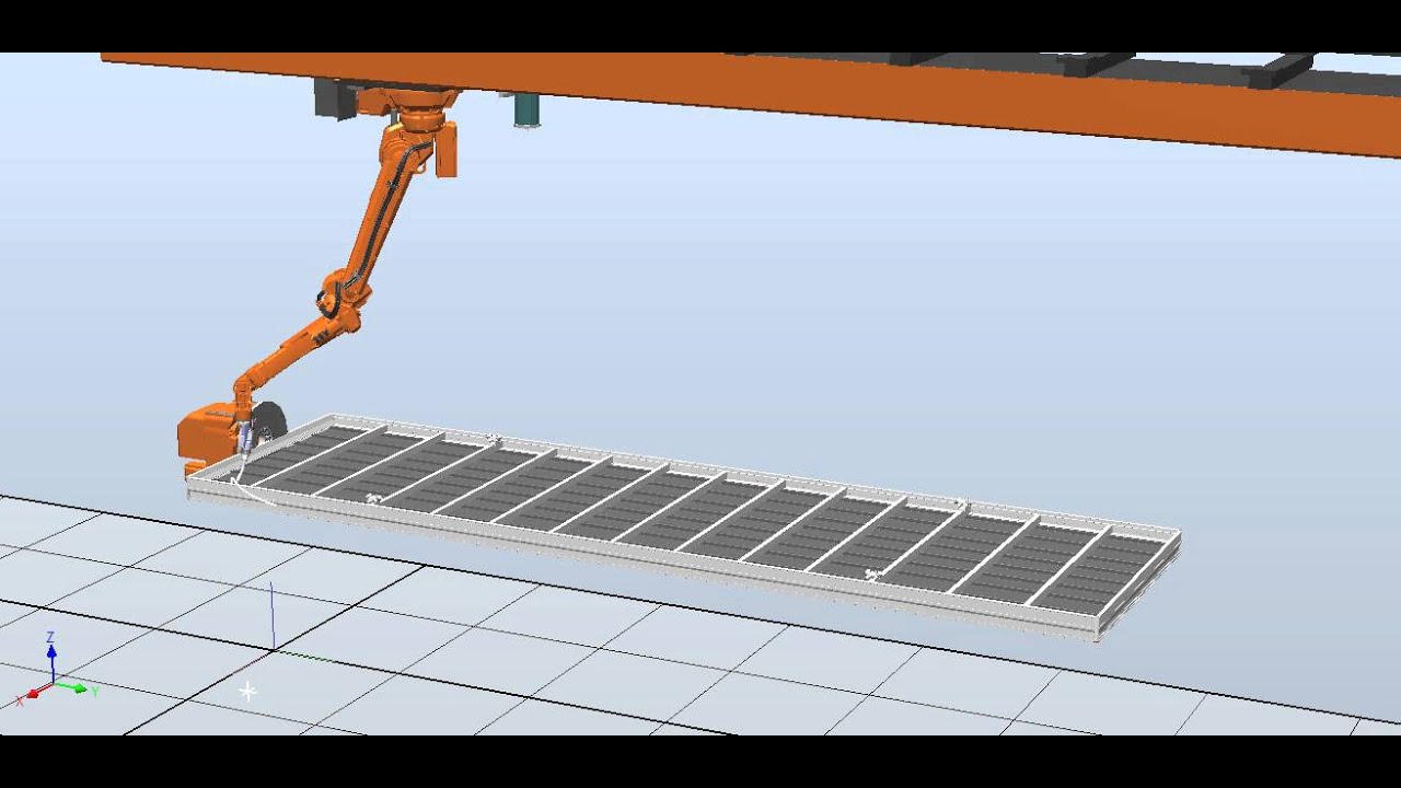 alu frame welding robot studio - YouTube