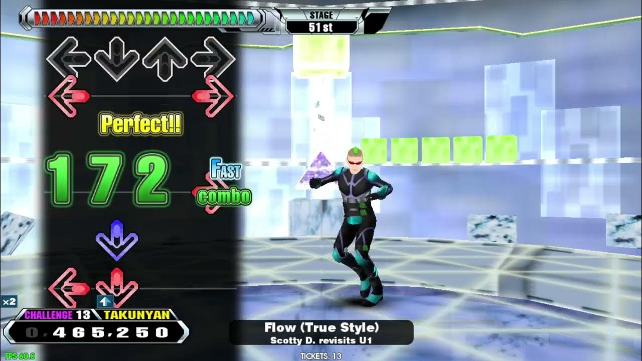 【DDR GRAND PRIX】Flow (True Style)【CHALLENGE】 - YouTube