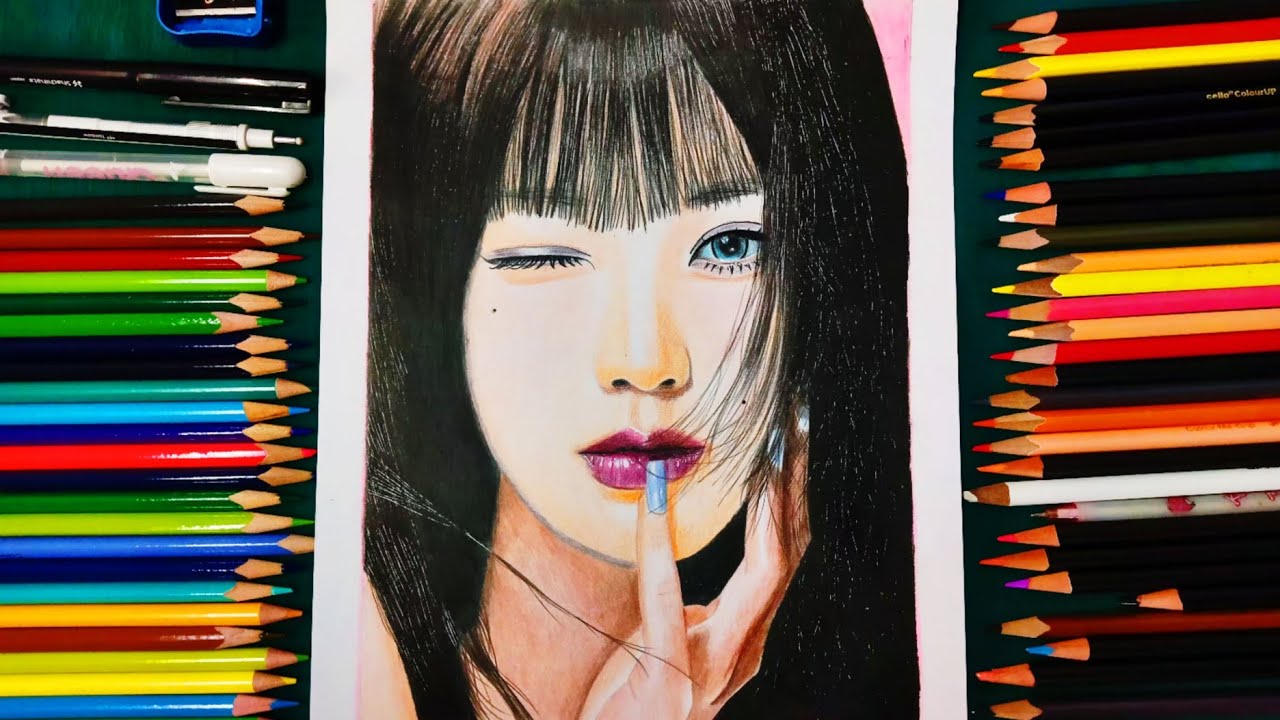 Drawing IVE - Jang Wonyoung { Unprofessional Art Queen } - YouTube