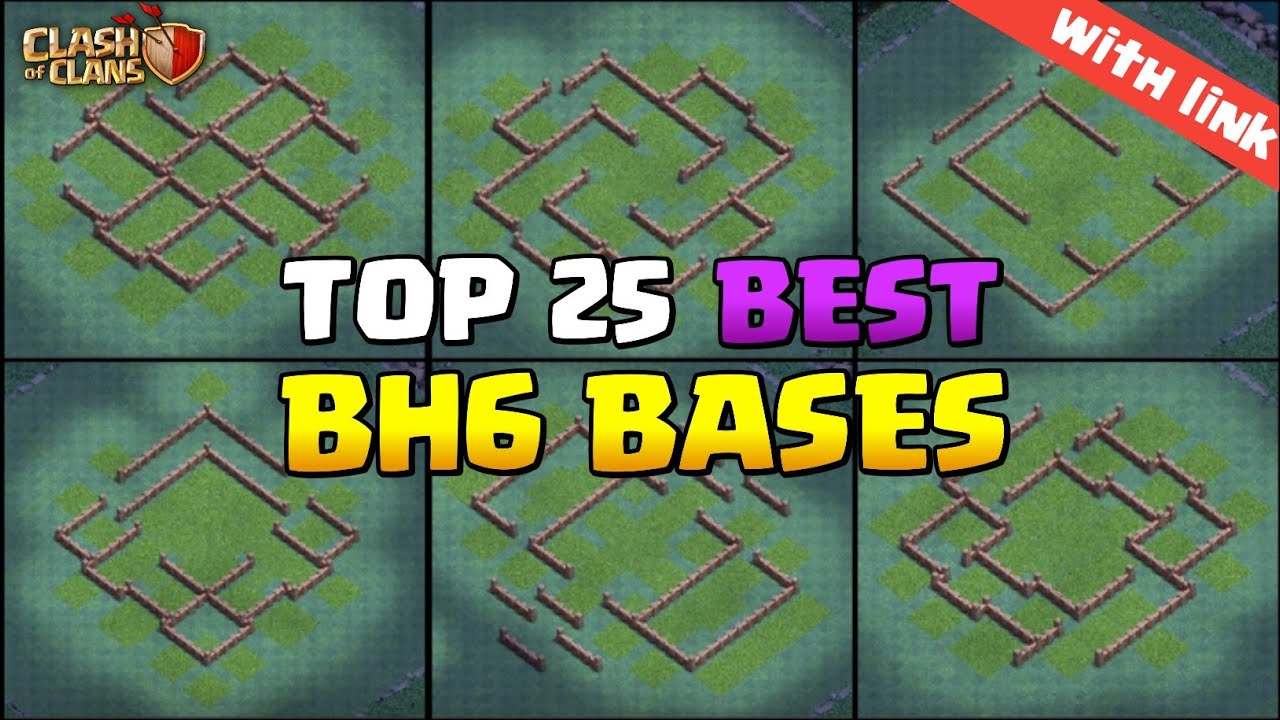 Top 25 BEST Bh6 (Builder Hall 6) Bases Link 2023 | NEW Bh6 Trophy Bases ...