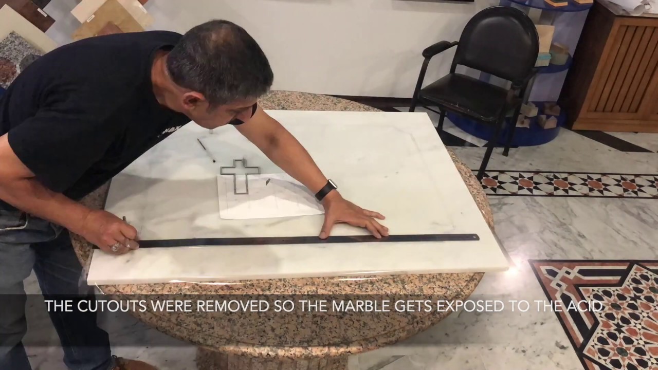 How is it done? Acid Engraving on Marble - Part 1 - YouTube