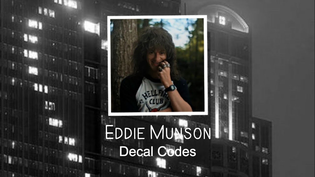 ROBLOX | Eddie Munson Decal Codes - YouTube