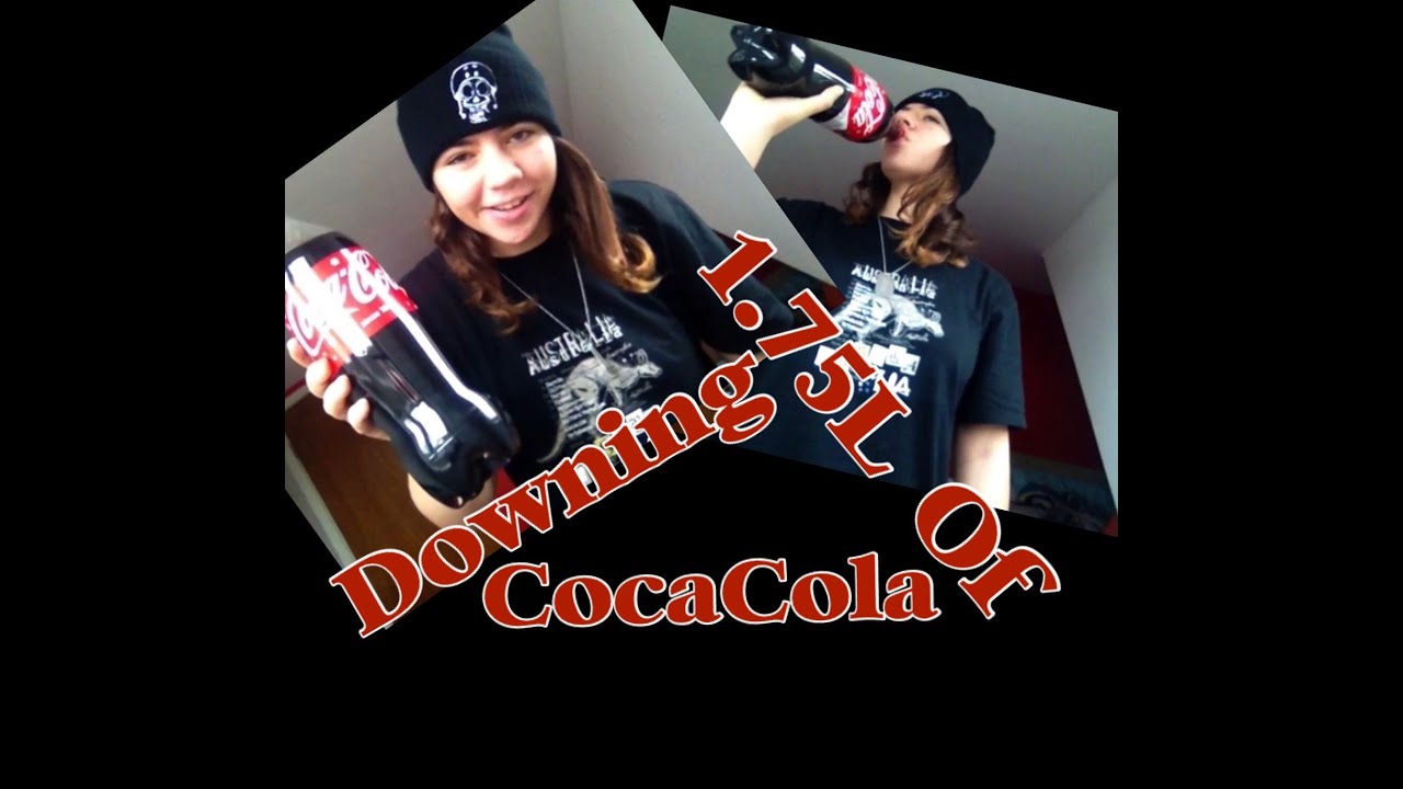 Downing a 1.75L bottle of Coca-Cola!! *Vomit Alert* - YouTube