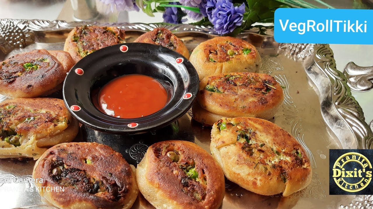 Veg Roll Tikki | The best breakfast and snacks receipe - YouTube