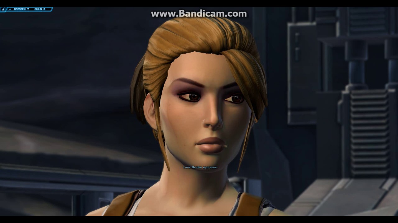 SWTOR female jedi knight/Lana cute scene - YouTube