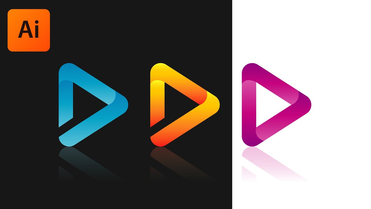 Logo Design illustrator Tutorial 2021 | How to Design a Gradient Logo illustrator Tutorial - YouTube