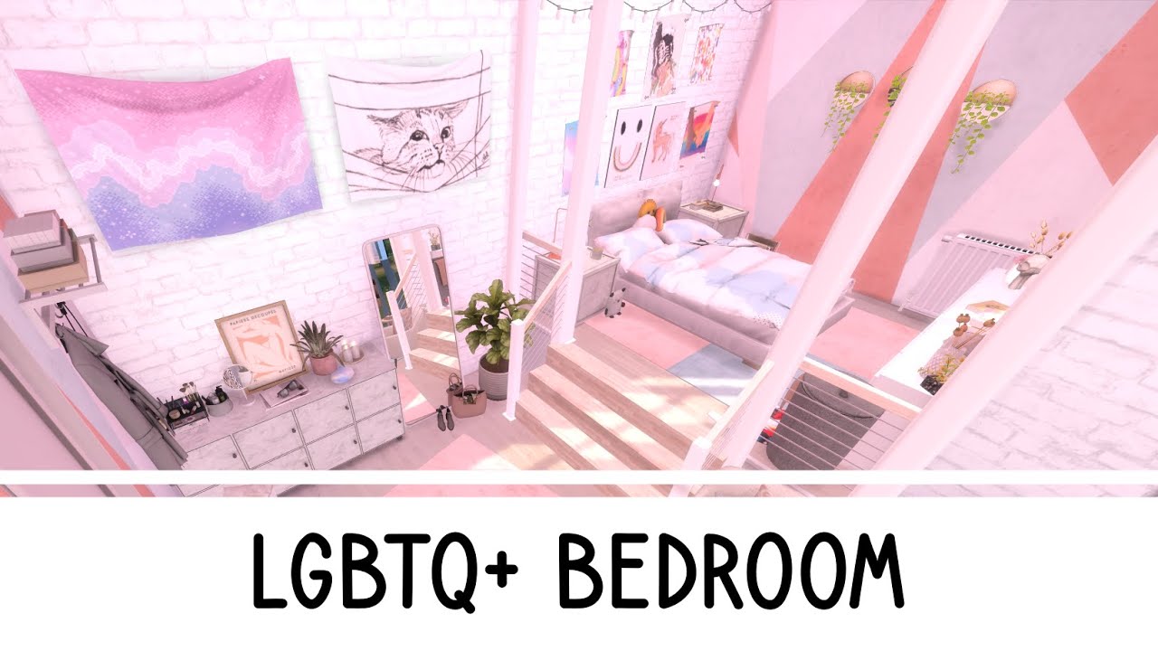 LGBTQ+ BEDROOM | Sims 4 Speed Build | +CC Links ∣ +Download - YouTube
