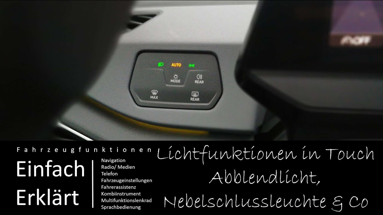 ID3 ID4 Bedienung von Tagfahrlicht | Abblendlicht | Standlicht ...