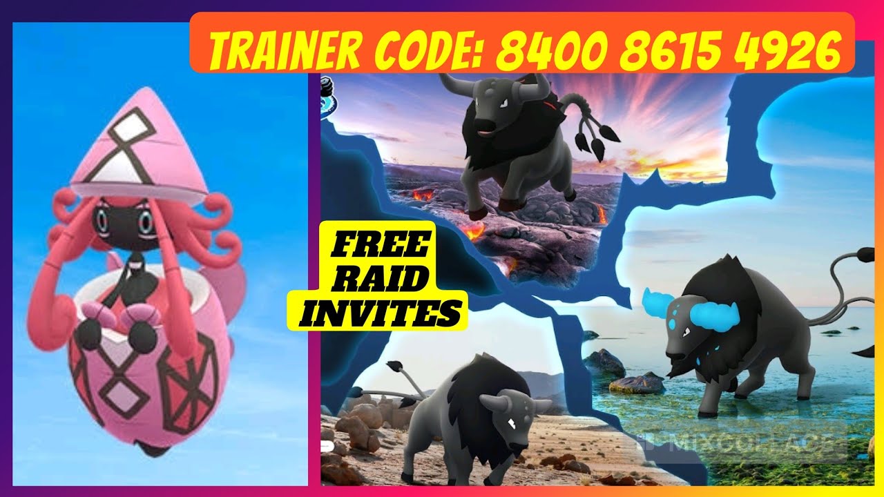 Paldean Tauros and Tapu Lele Live Raid invites Trainer Code 8400 8615 ...